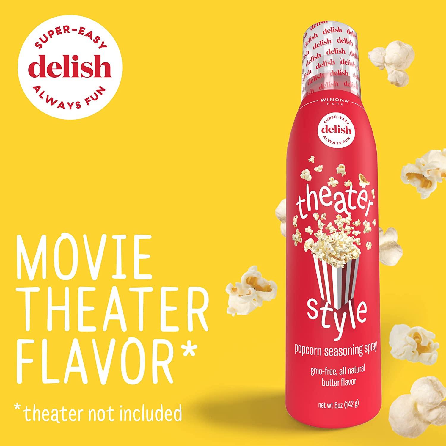 Winona Pure Popcorn Butter Spray 3-Pack | 0 Calorie Theater Style 5oz ...