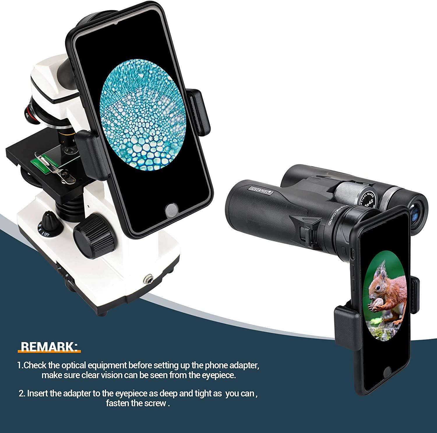 LAKWAR Universal Telescope Phone Adapter - Compatible with Binoculars ...