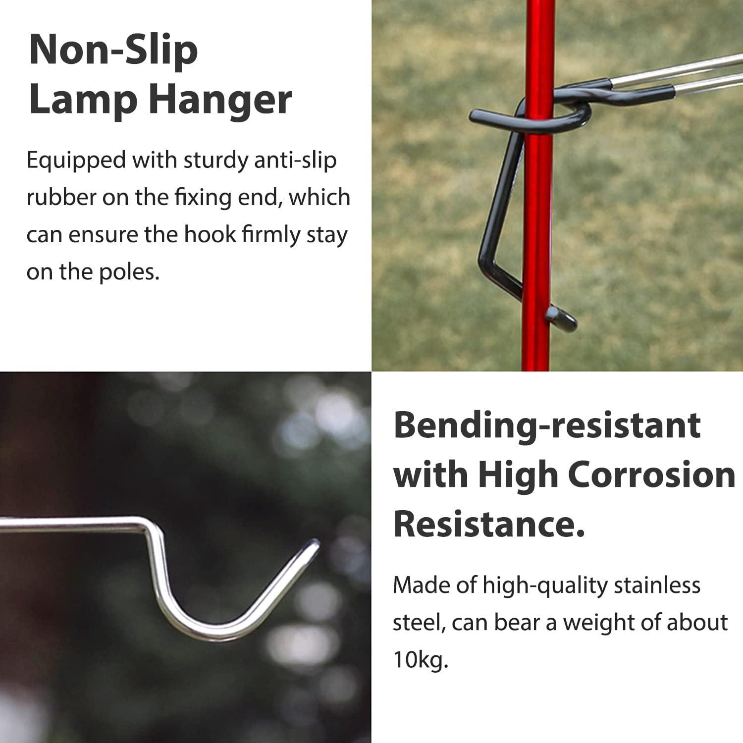 Tobwolf 2PCS Stainless Steel Lantern Hook Hangers for Camping ...
