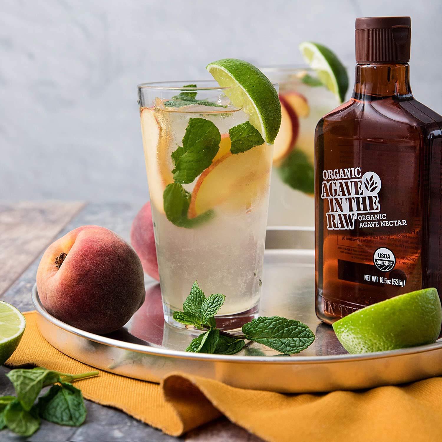 Organic Agave Sweetener | AGAVE IN THE RAW 18.5 OZ. Bottle | Natural ...