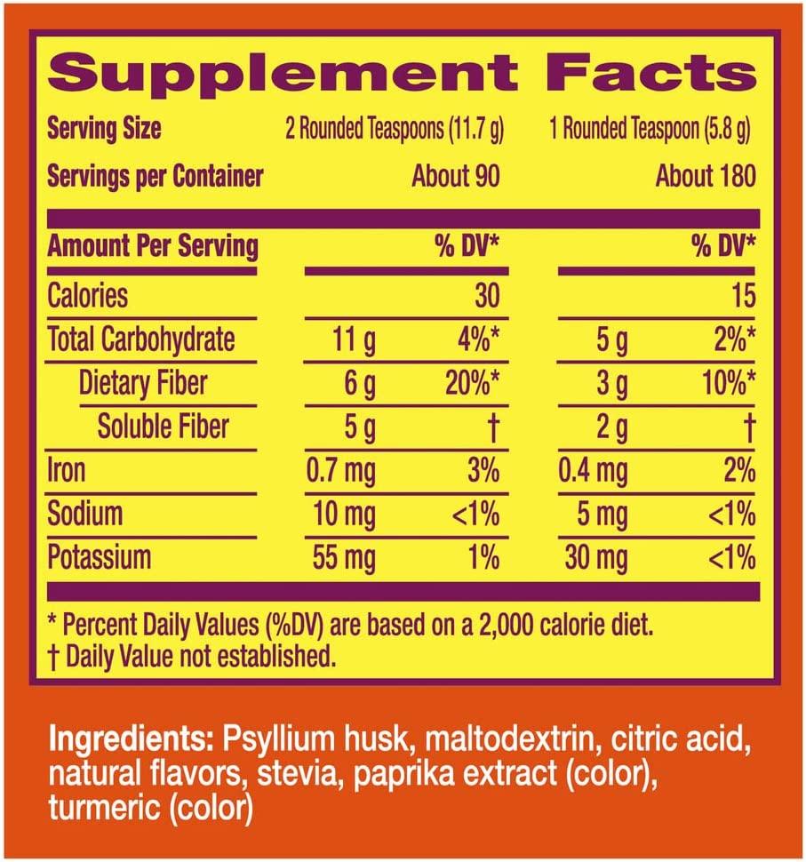 Metamucil Premium Blend Fiber Supplement - 180 Teaspoons Orange ...