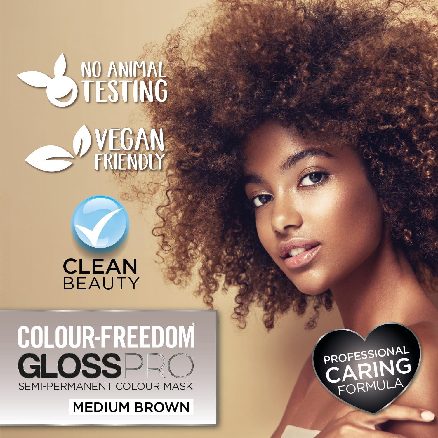 Colour-Freedom Gloss Pro 150ml Medium Brown Semi-Permanent Hair Colour ...