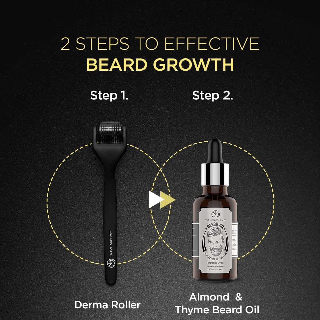 Buy The Man Company Bart Booster Duo - Dermaroller & Beard Oil for ...