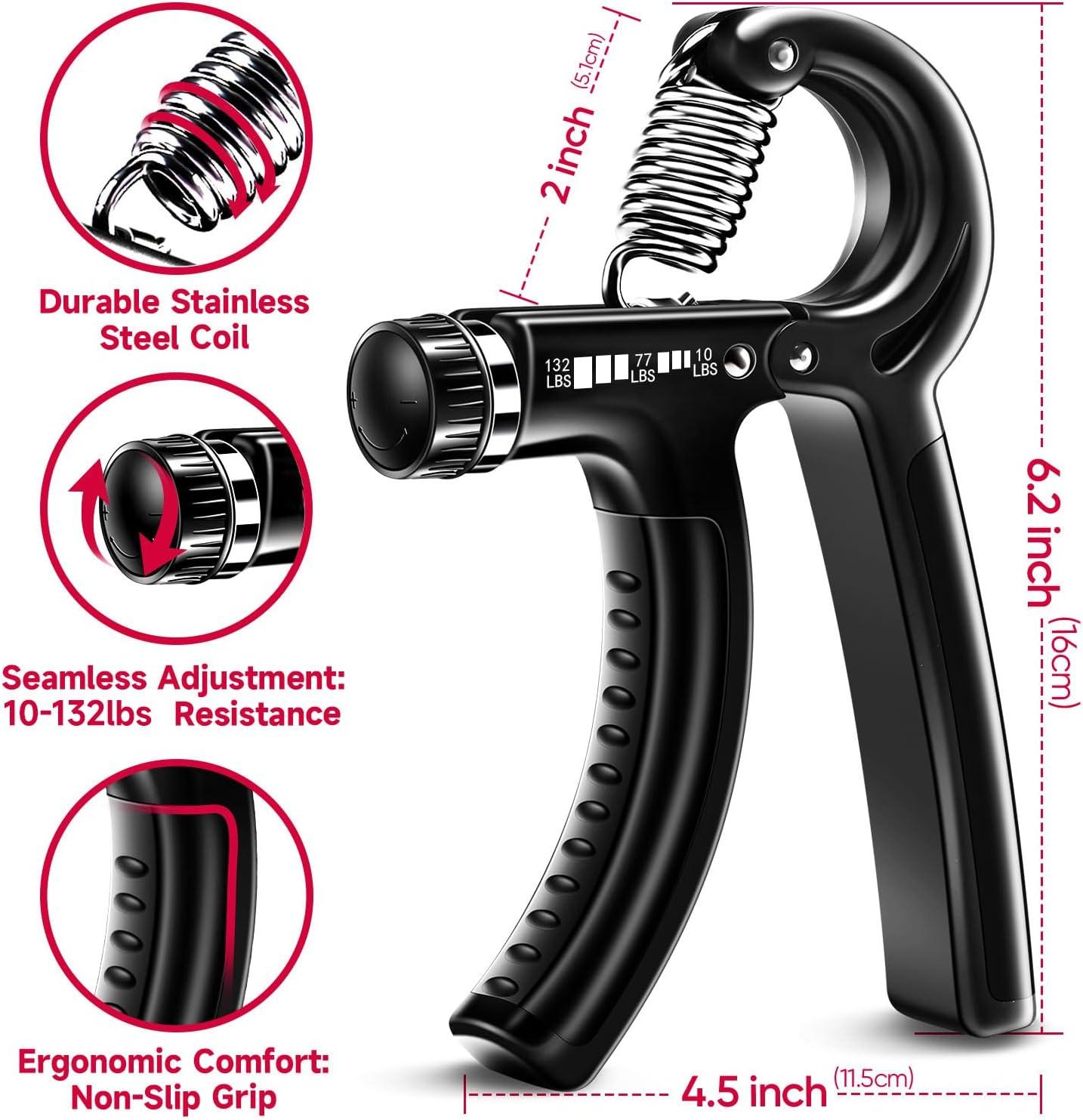 Fitbeast 5-Pack Hand & Finger Trainer Set - Adjustable Grip Wrist ...