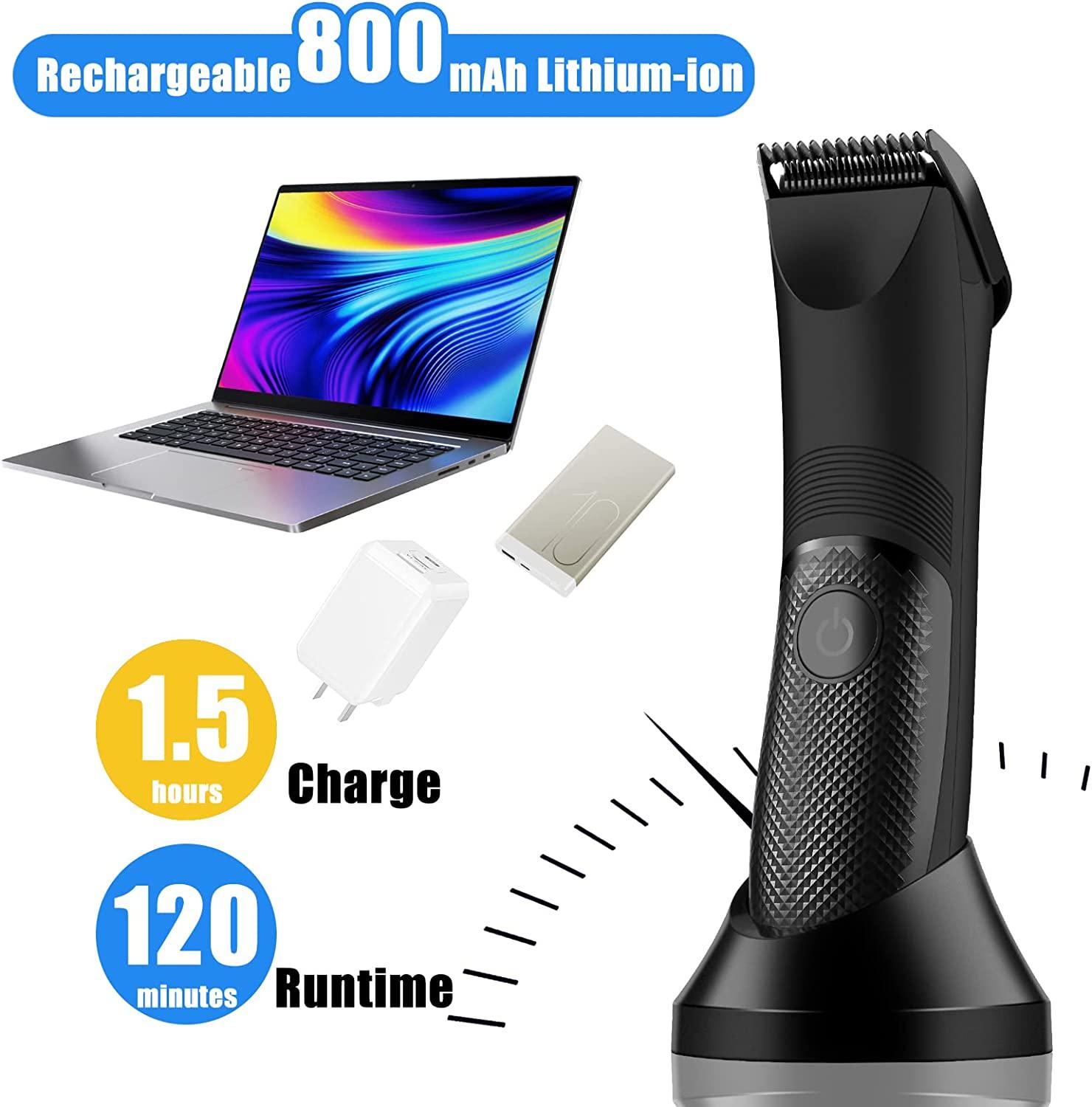 Electric Groin Hair Trimmer for Men & Women - Waterproof Body Groomer ...