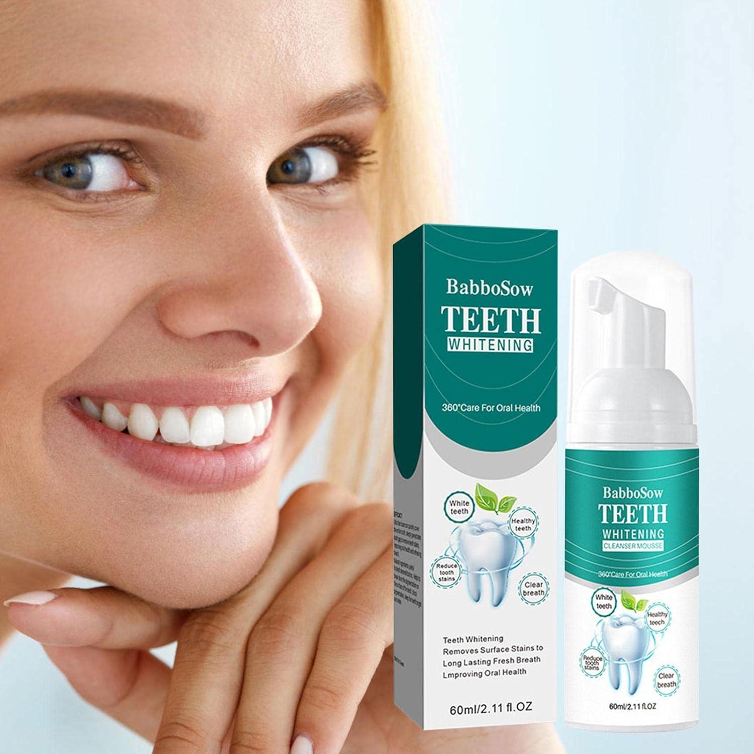 White Teeth Mousse - Intensive Stain Removal Tooth Mousse | 60ml Easy ...