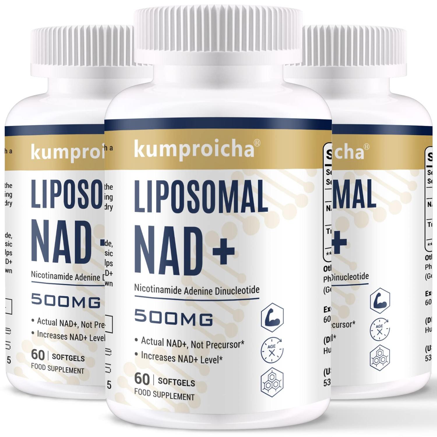 Premium Liposomal NAD+ 500mg with TMG 250mg Softgels - Cellular Repair ...