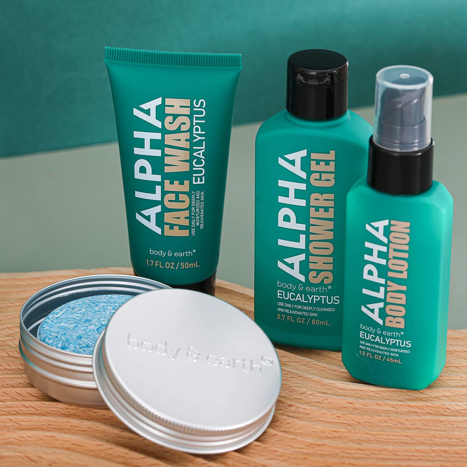 Mens Spa Gift Set with Eucalyptus Scent - 6 Piece Bath Set for Men ...