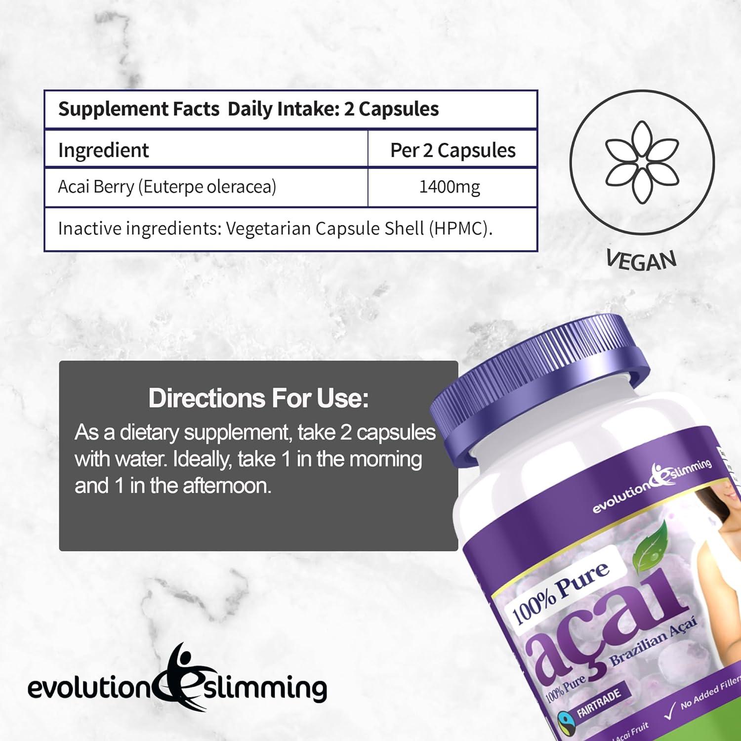 Evolution Slimming 700mg Pure Acai Berry: Boost Your Health Naturally ...
