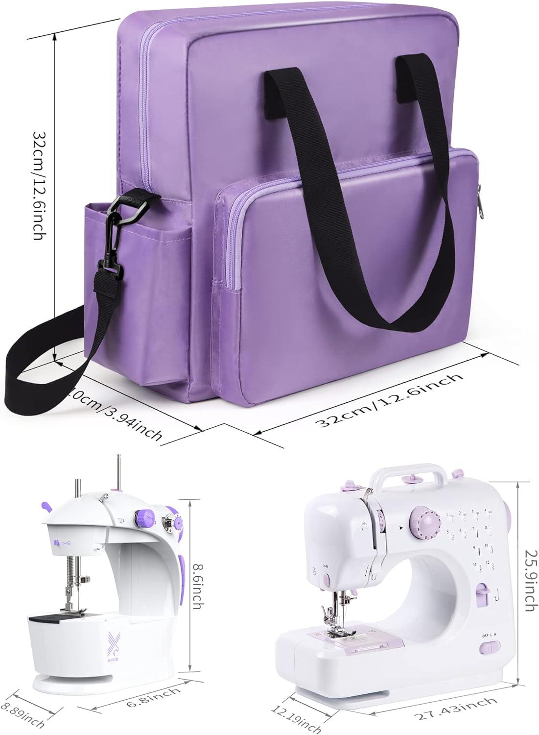 KPCB Tech Mini Sewing Machine Case - Purple Carrying Case for Portable ...