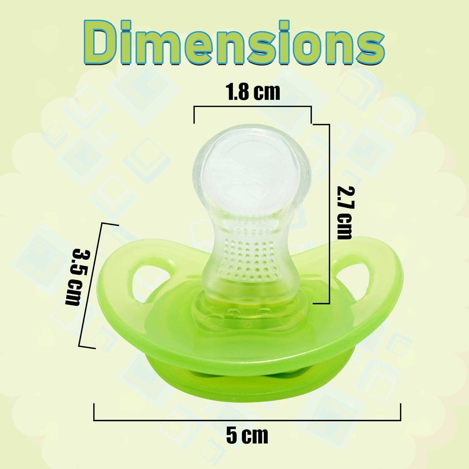 Nuby Prism Orthodontic Pacifier - Silicone Bow Design Oval Shape ...