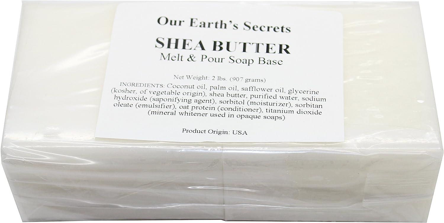 Shea Butter 2 Lbs Melt And Pour Soap Base Our Earths Secrets