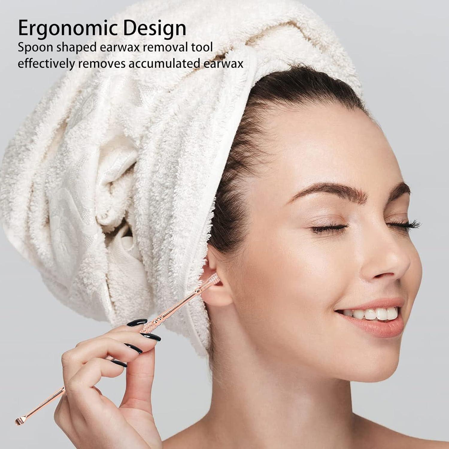 Double Headed Rose Gold Ear Scoop | Earwax Remover for Salon Use | Itch ...