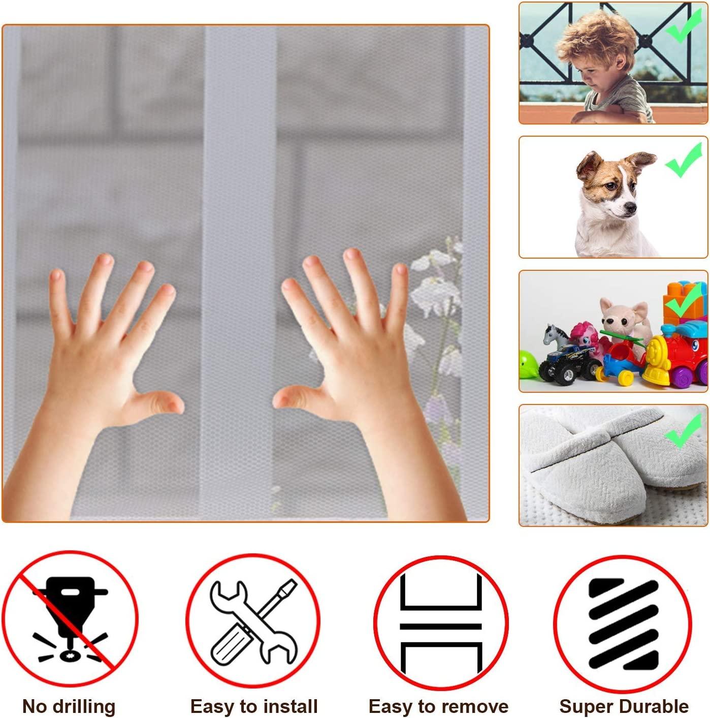 Child Safety Net Durable Banister Guard for Baby Safety Stairs Railing ...