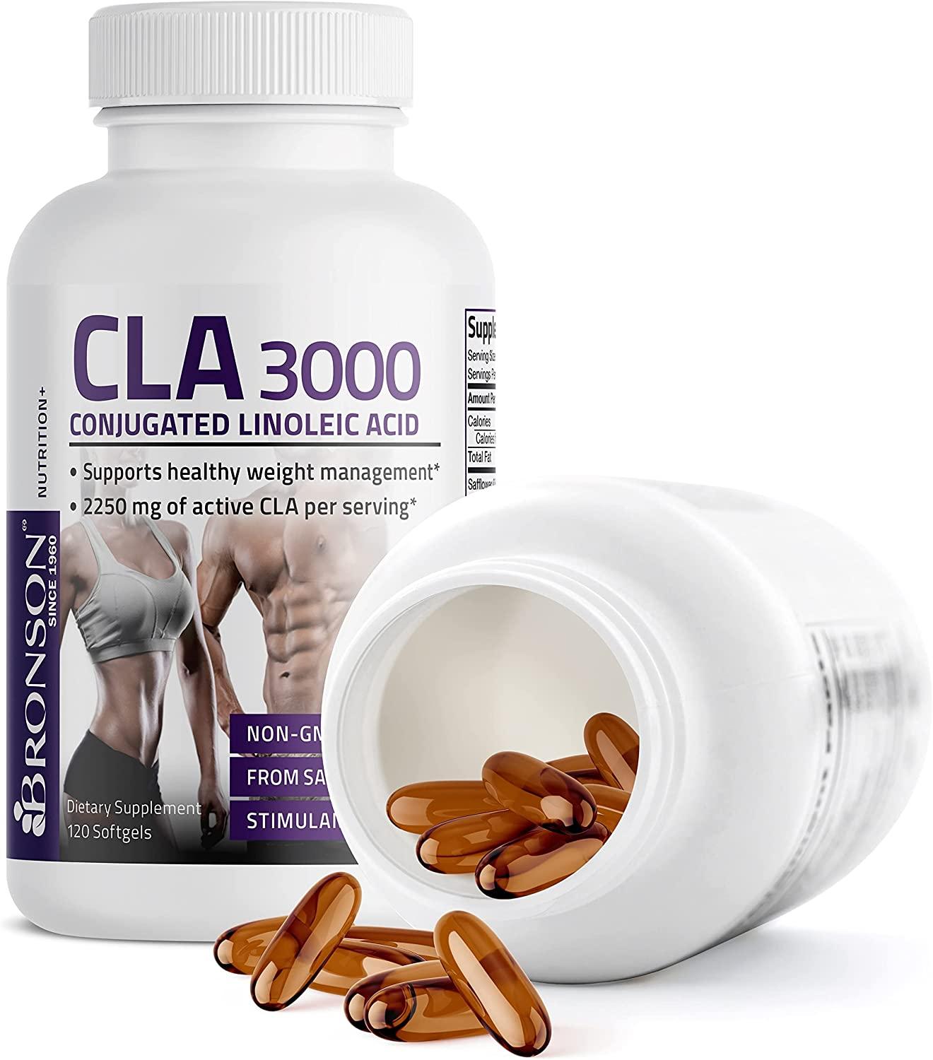 CLA 3000 Extra High Potency Softgels - 120 Count | Supports Healthy ...