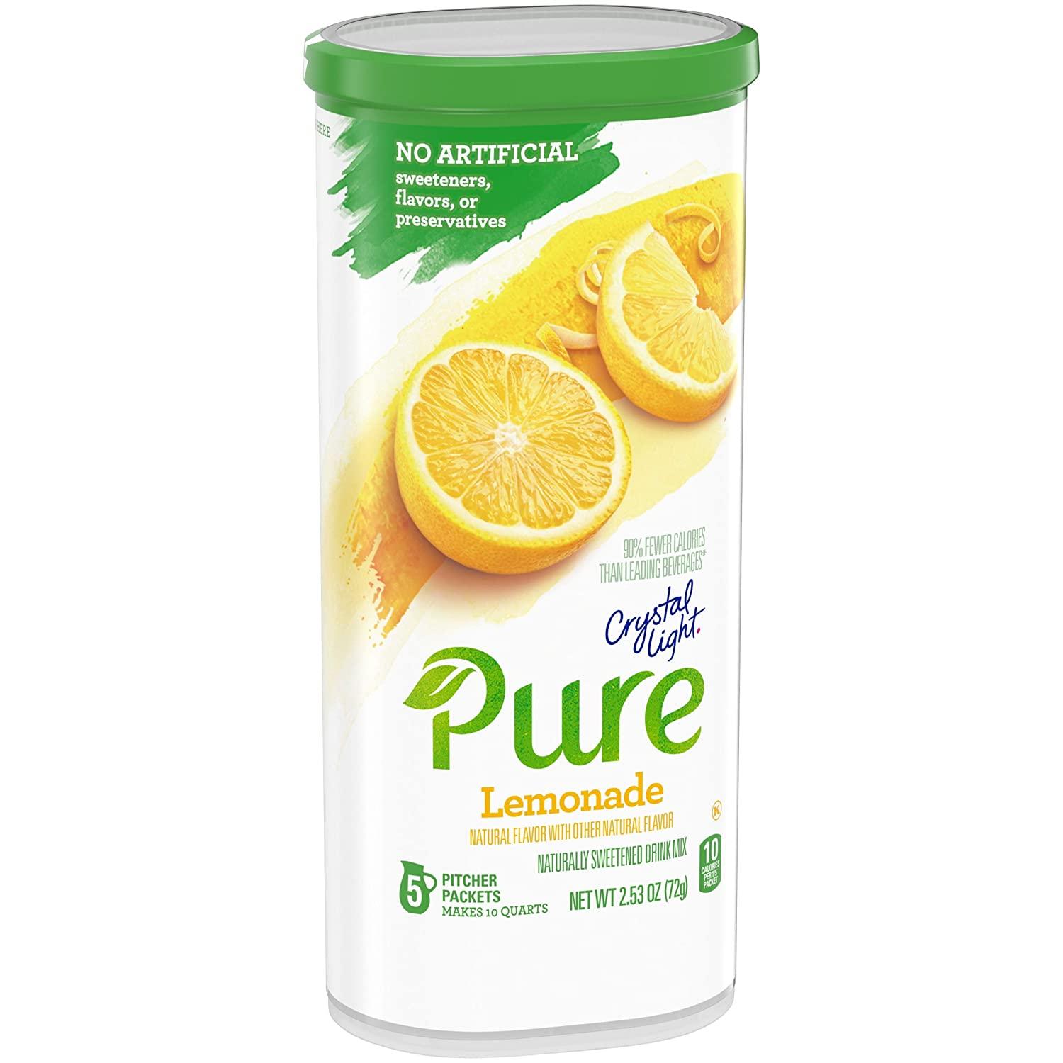 Crystal Light Pure Lemonade Powdered Drink Mix - 5 Packets | Buy Now ...