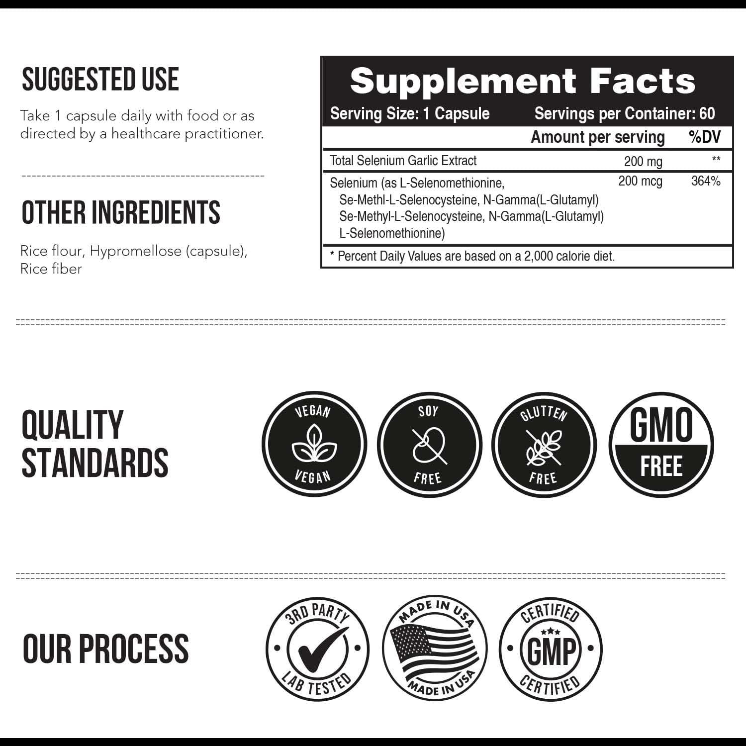 Plant Based Total Selenium Supplement 200 Mcg Full Spectrum Selenium With 4 Essential Organic