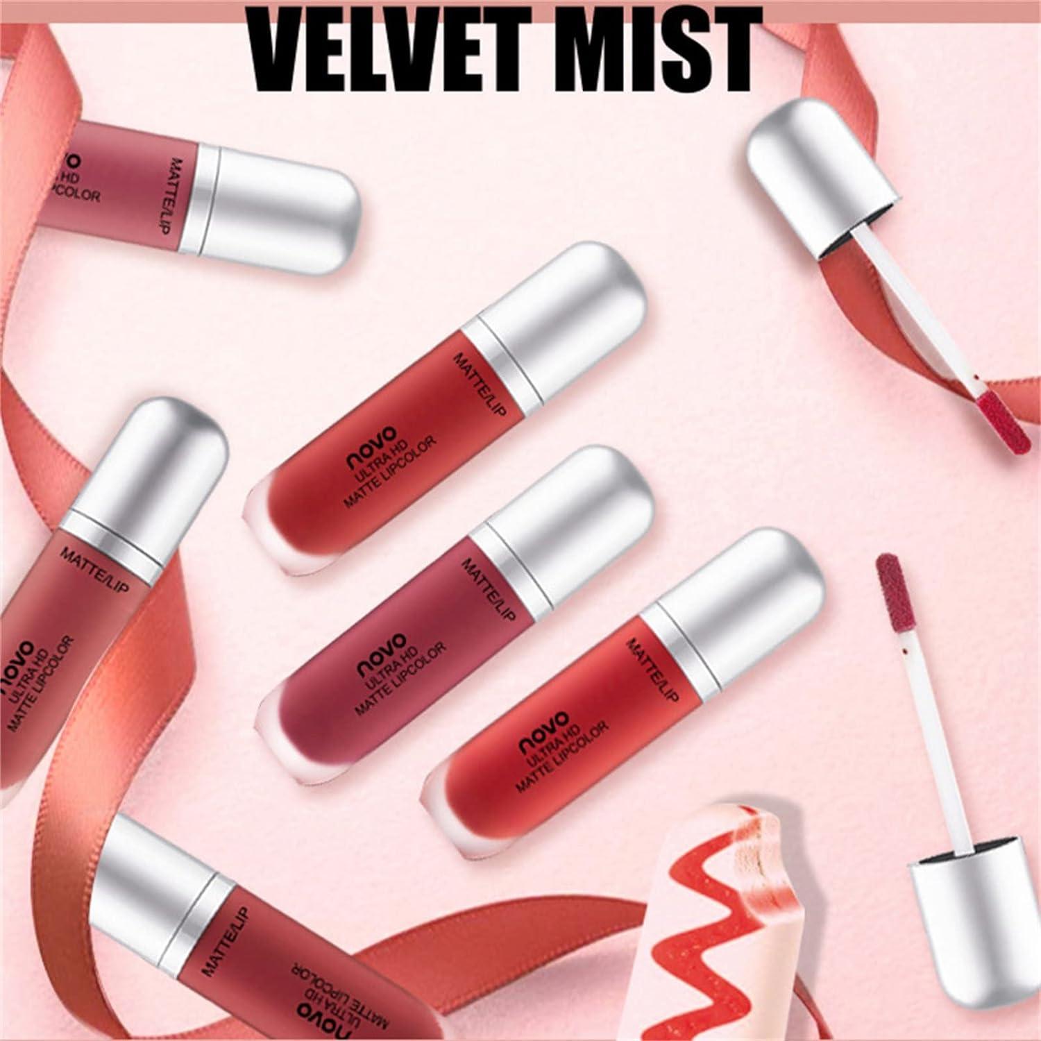 Deep Dark Red Lipstick Set | Long-Lasting 24-Hour Matte Lip Liner ...