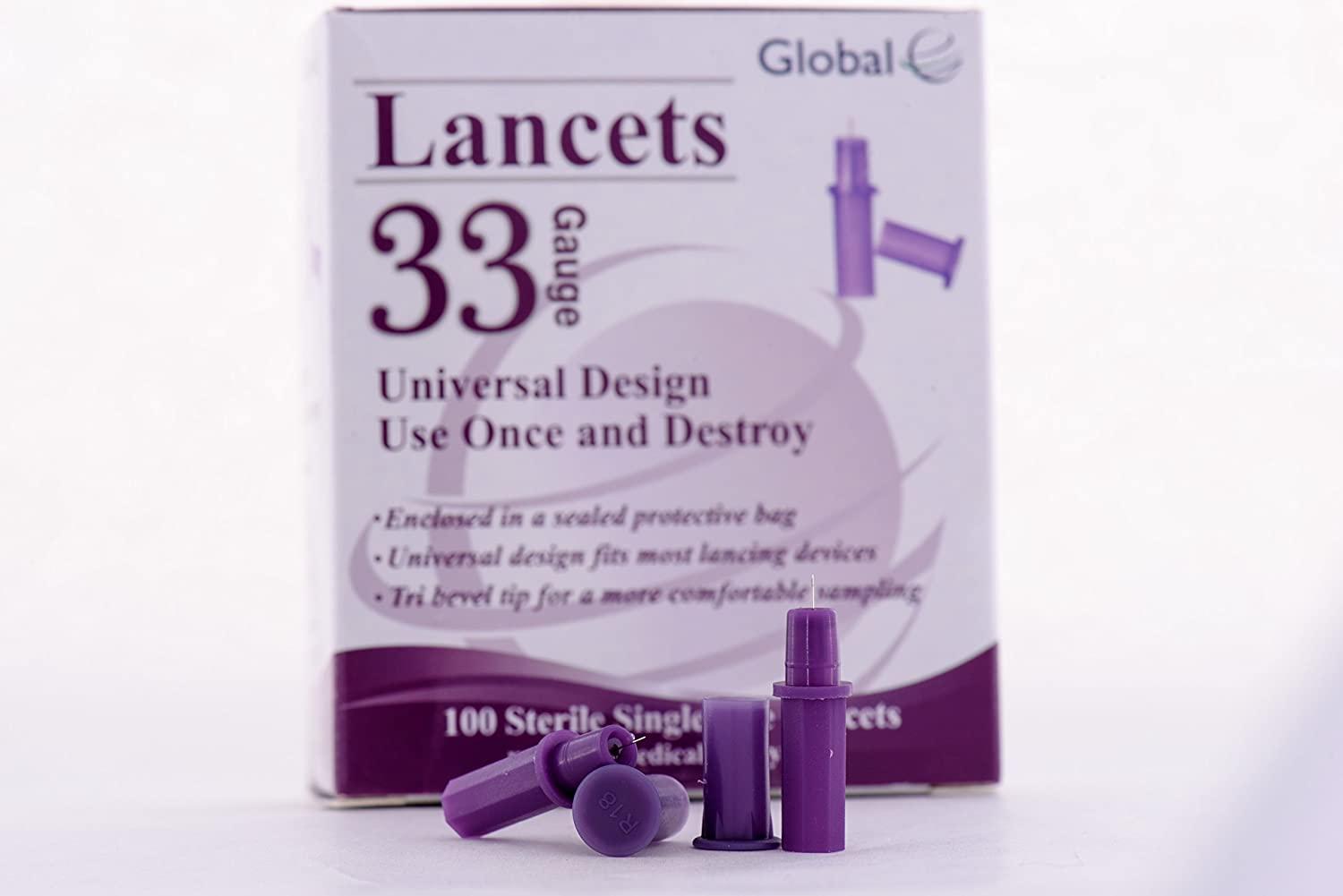 Easy Glide 33 Gauge Pull Top Lancets - Painless Blood Testing Tool ...