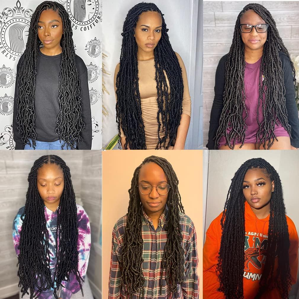 6 Packs Nu Goddess Locs 24 Inch Crochet Hair - Pre-Looped Synthetic ...
