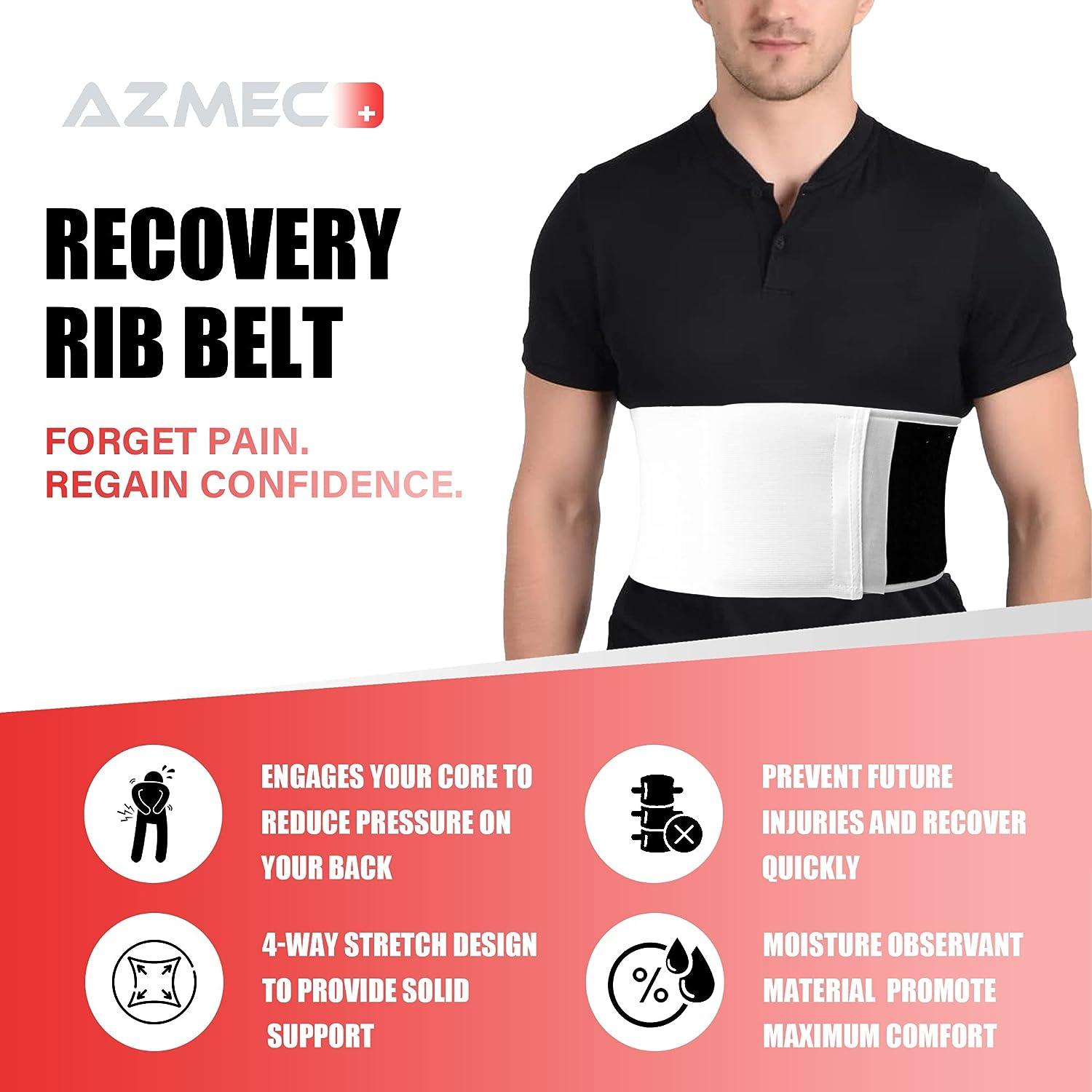AZMEC Rib Belt - Universal Adjustable Chest Panel for Men - Rib Cage ...