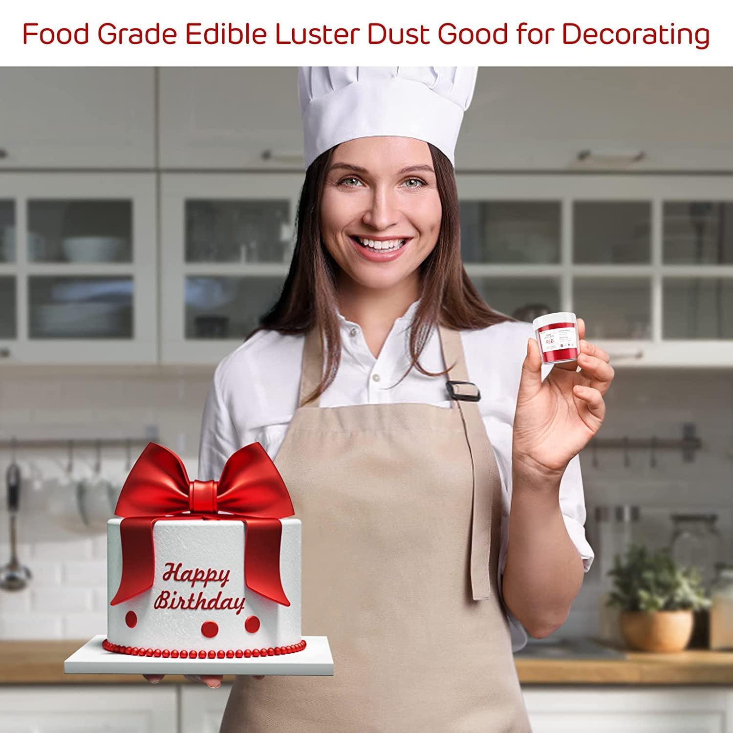 Red Edible Luster Dust 10g - Food Grade Tasteless Dessert Dust for ...