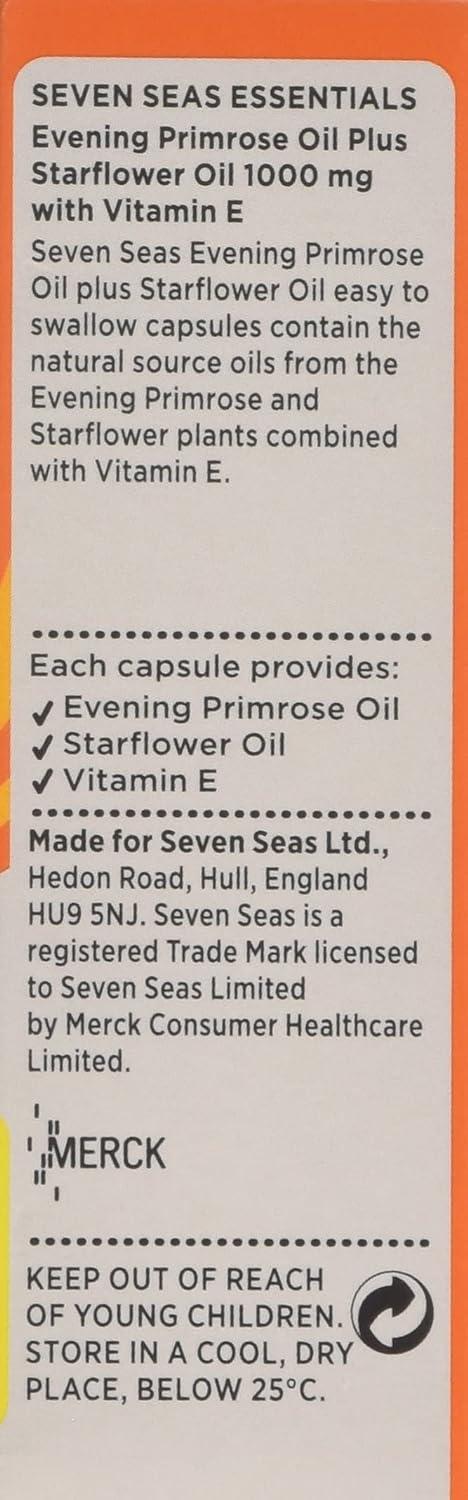 Seven Seas Evening Primrose Oil +1000 mg Starflower Oil Capsules 30 ...