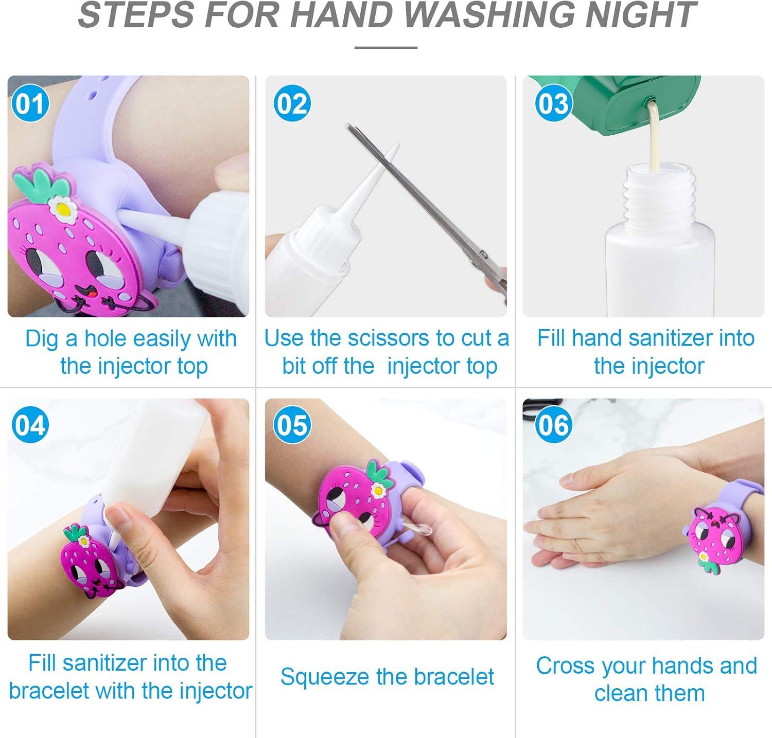 Silicone Refillable Disinfectant Bracelet - Portable Hand Sanitizer ...