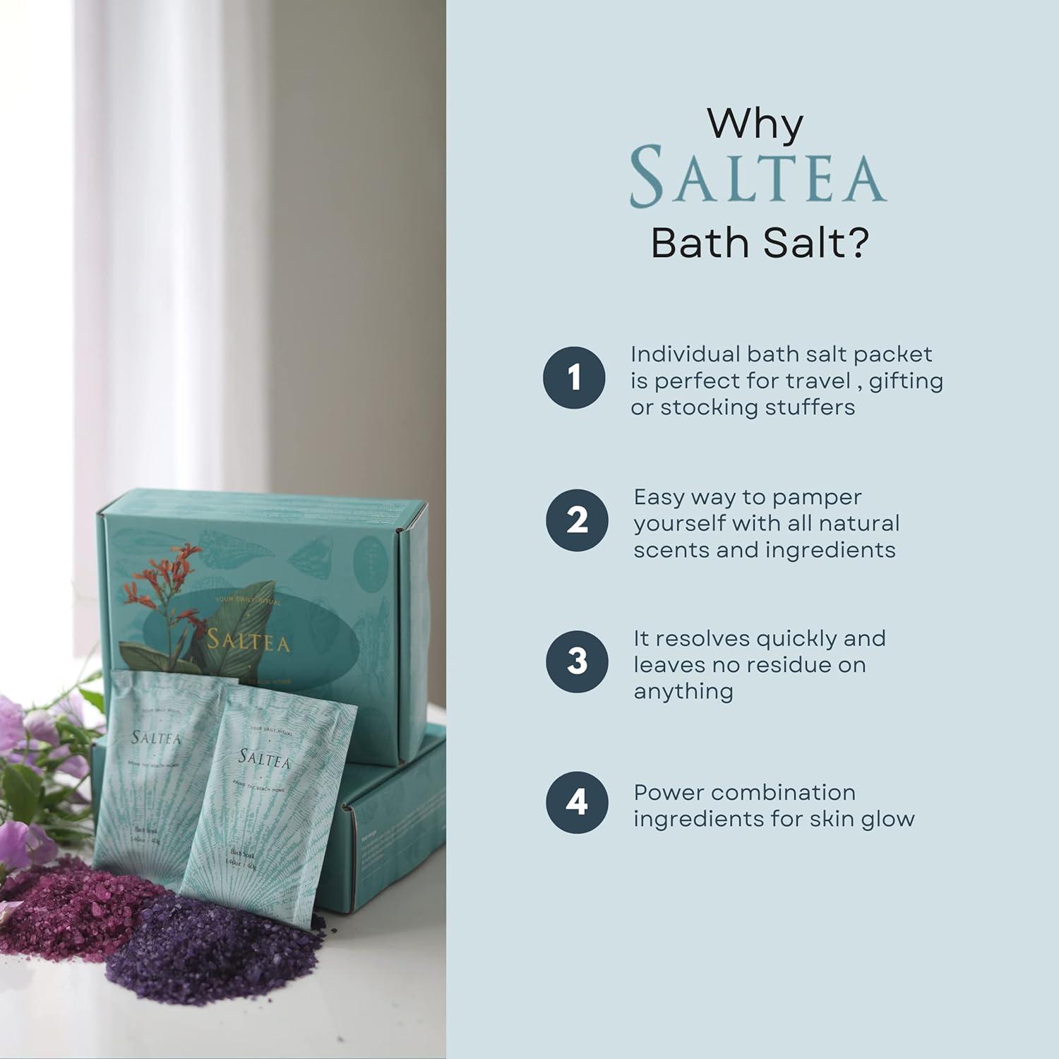 Luxury Spa Bath Salts for Soothing Bubble Bath - Set of 10 Packets ...