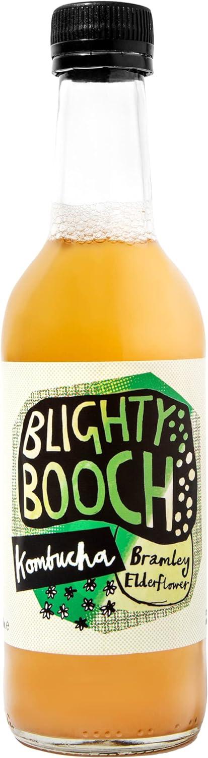 Blighty Booch Kombucha Bottled Tea Drink - 12 x Bramley Elderflower ...