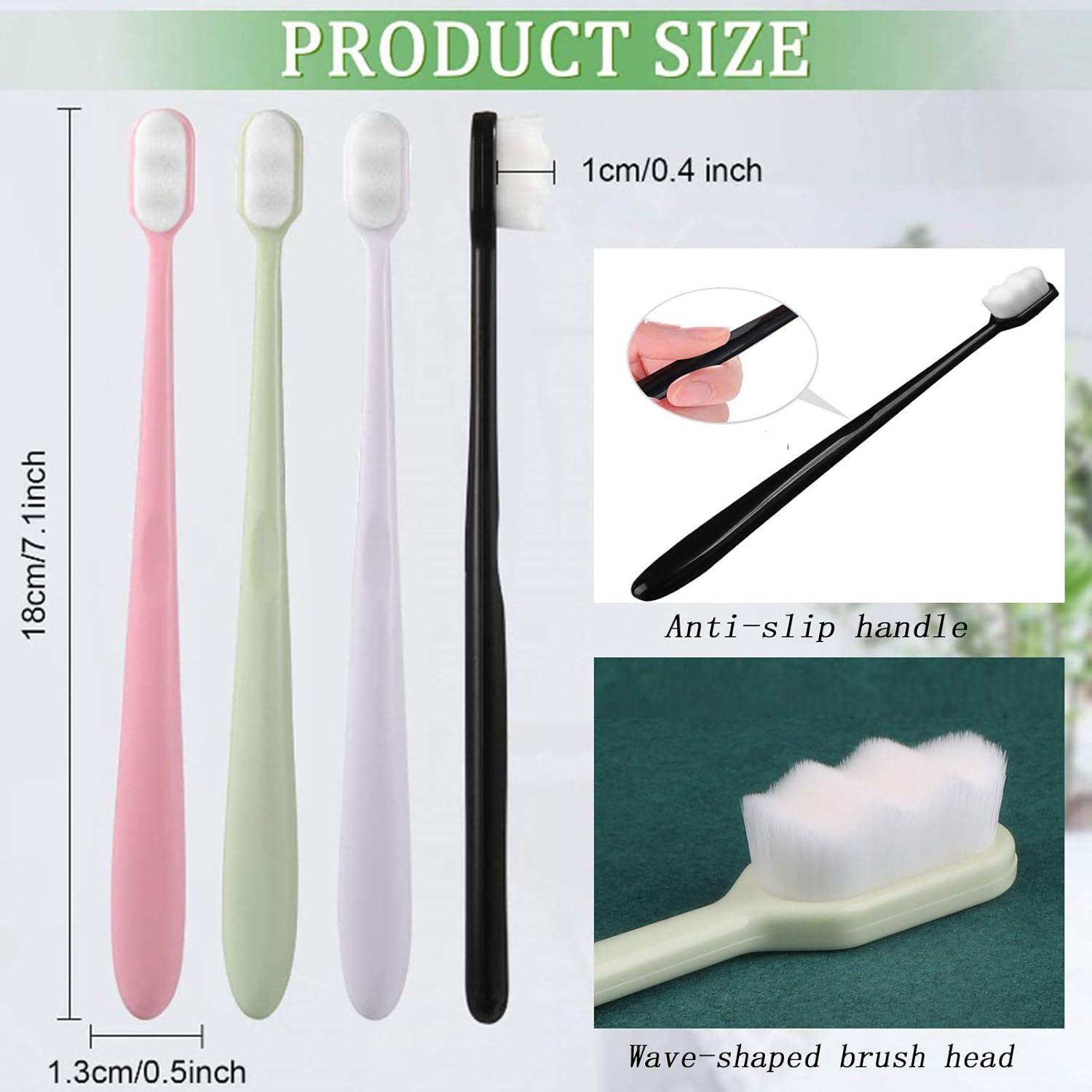 12 Pack Ultra Soft Bristle Toothbrush for Sensitive Gums - Adult Micro ...