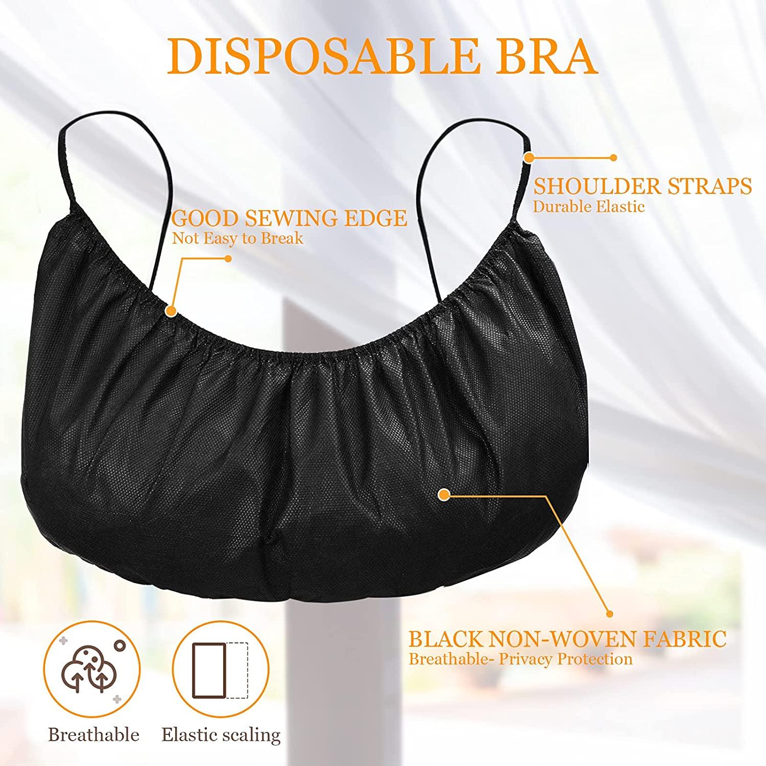 100 Pieces Disposable Nonwoven Bras Women's Disposable Spa Top Garment ...