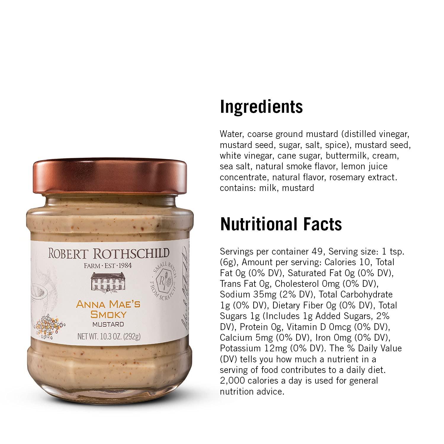 Robert Rothschild Farm Smoky Mustard: Versatile Gourmet Condiment 10.3 Oz