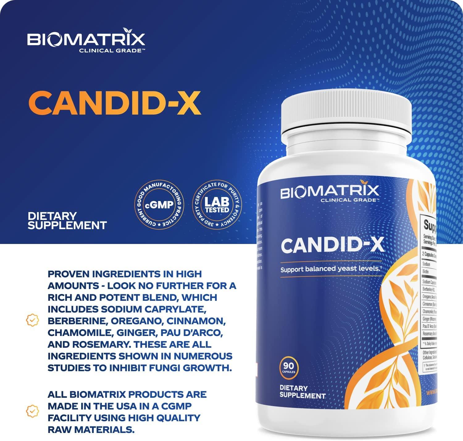 Candid-X Candida Cleanse Support | 90 Capsules for Balanced Yeast, Oregano & Sodium Caprylate ...