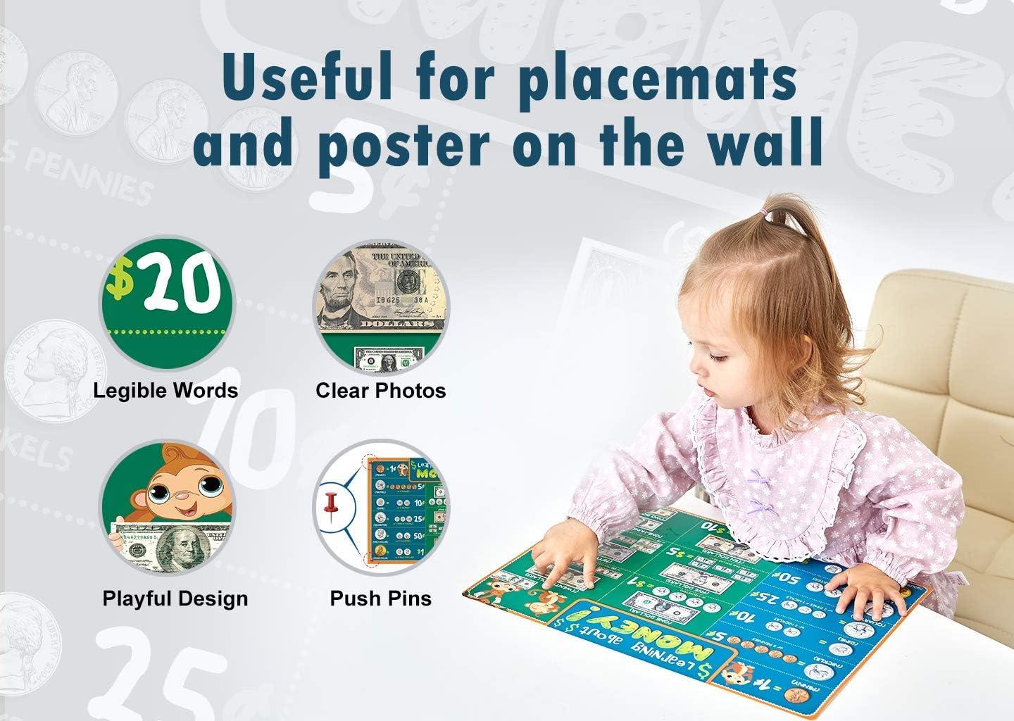 UNCLE WU Learning About Money Placemats - Early Childhood Education ...
