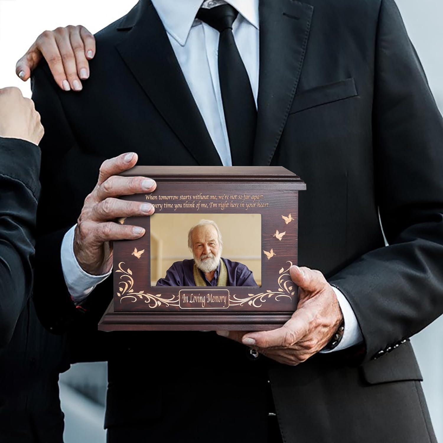 Cremation Memorial Urns for Human Ashes Adult Male Female Wooden ...