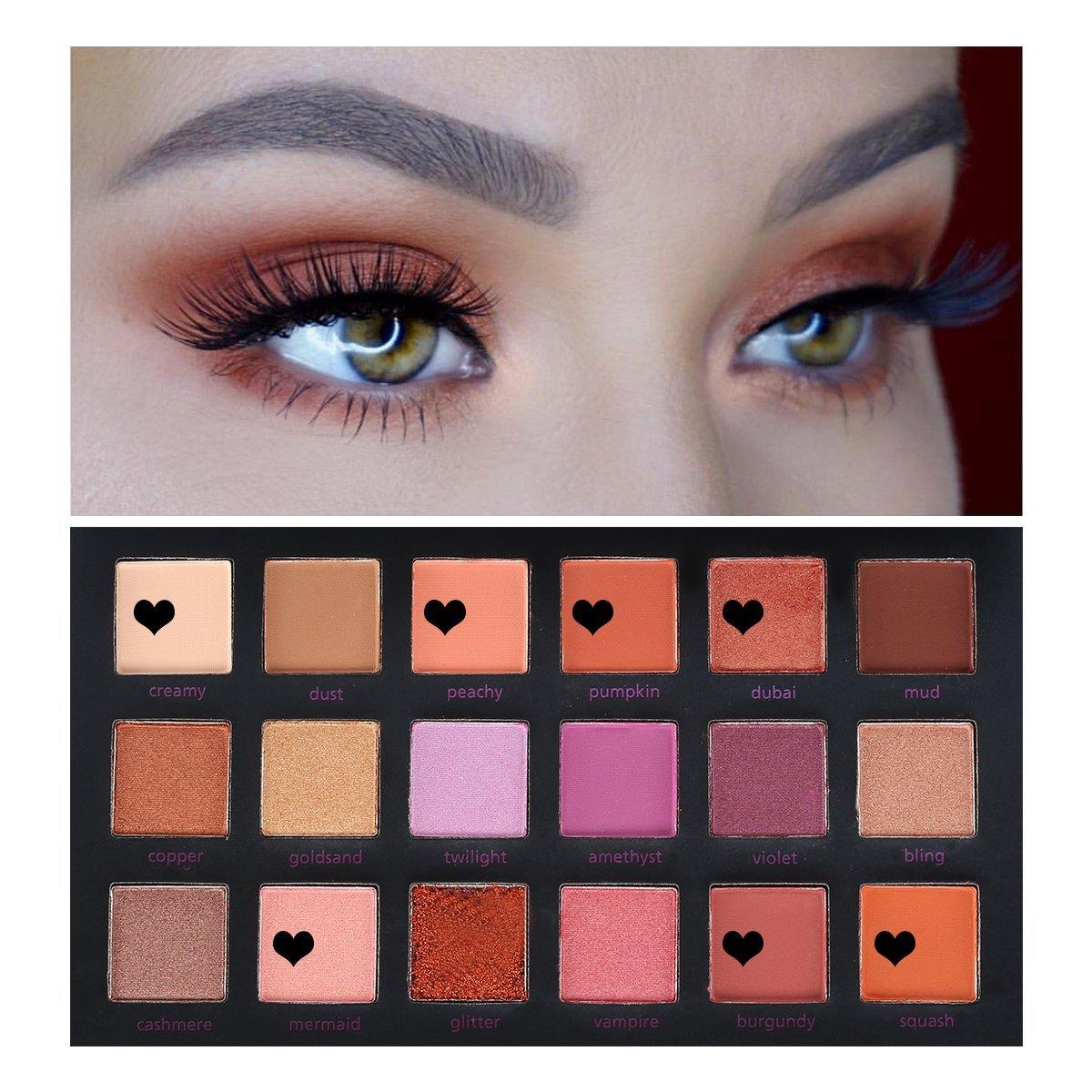 BEAUTY GLAZED 18 Colors Professional Eye Shadow Palette - Shimmer Matte ...