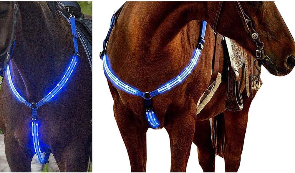 AimdonR LED Horse Breastplate Collar High Visibility Tack For Riding ...