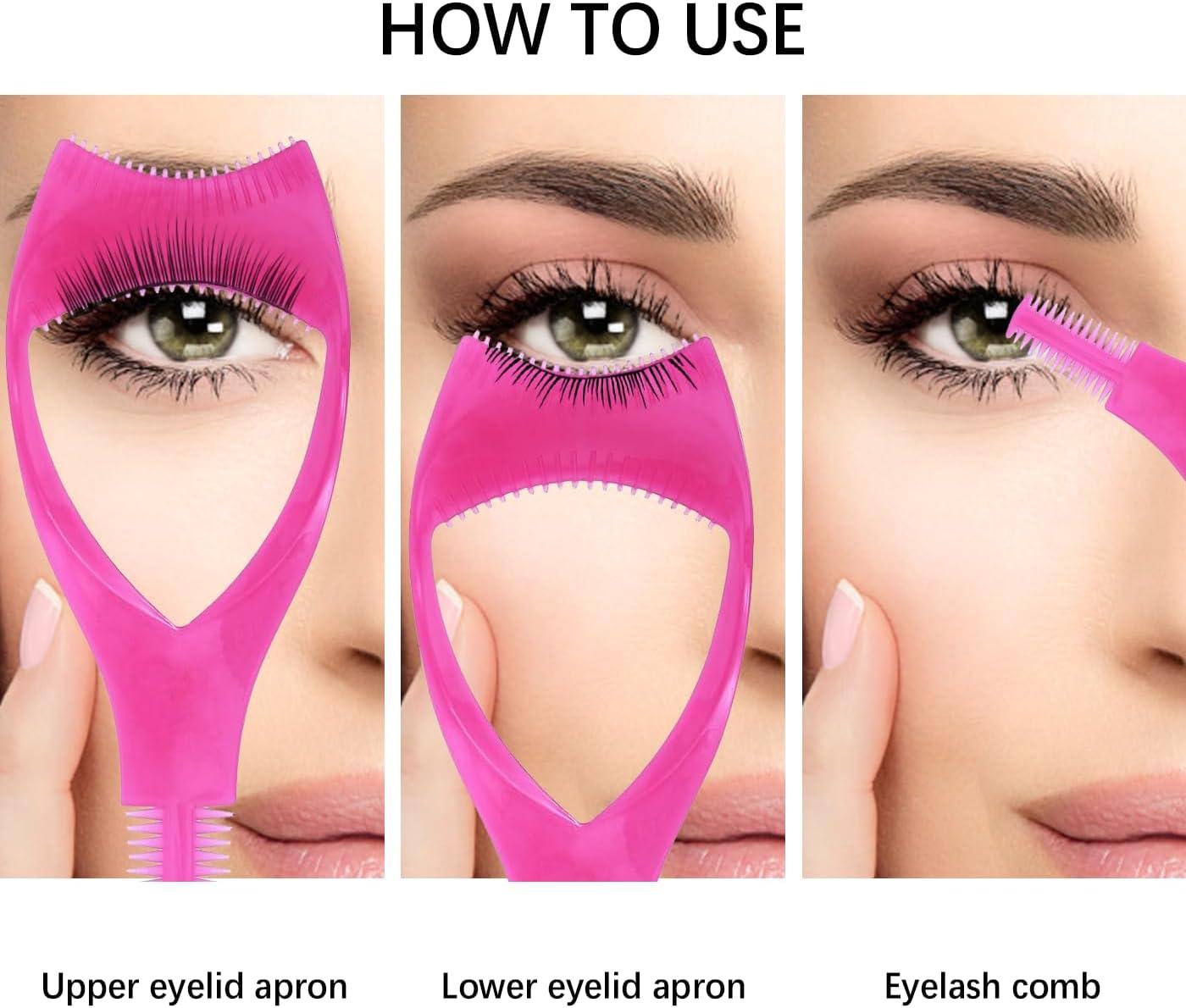 AYNKH 3 in 1 Eyelash Comb Mascara Shield Applicator - Makeup Tools for ...