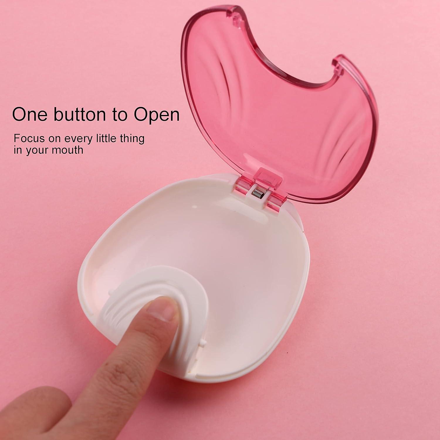 Press-to-Open Retainer Case Portable Denture Box Teeth Retainer Box ...