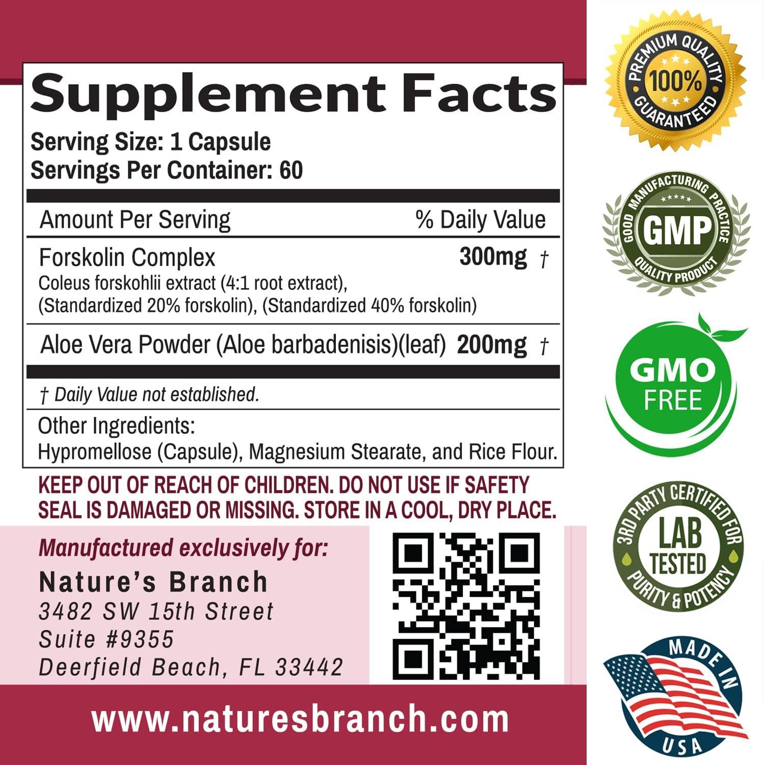 Premium Ultra Pure Forskolin for Weight Loss - 40% Standardized Coleus ...