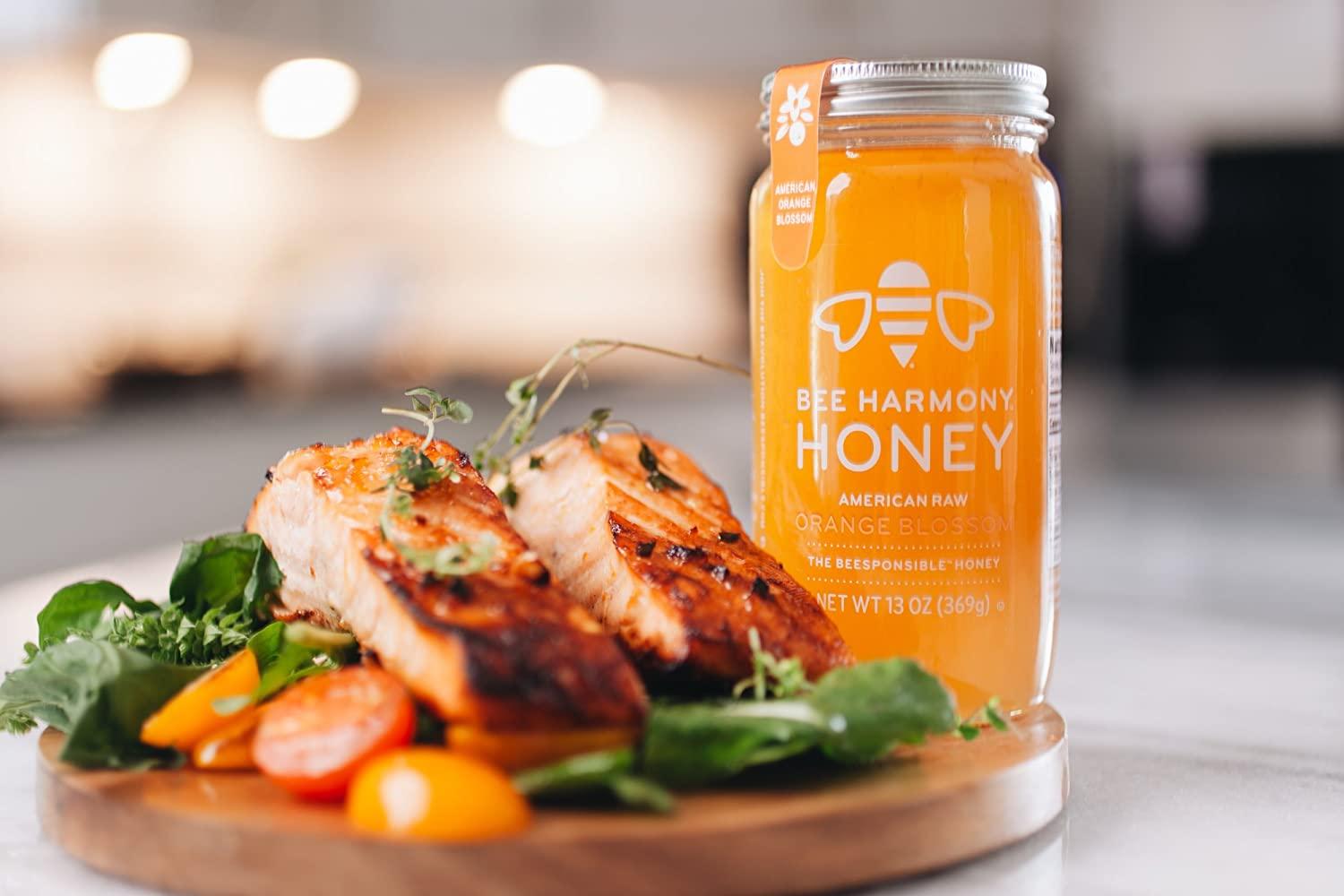 Bee Harmony Orange Blossom Honey 12oz - Pure American Raw Honey | Buy ...