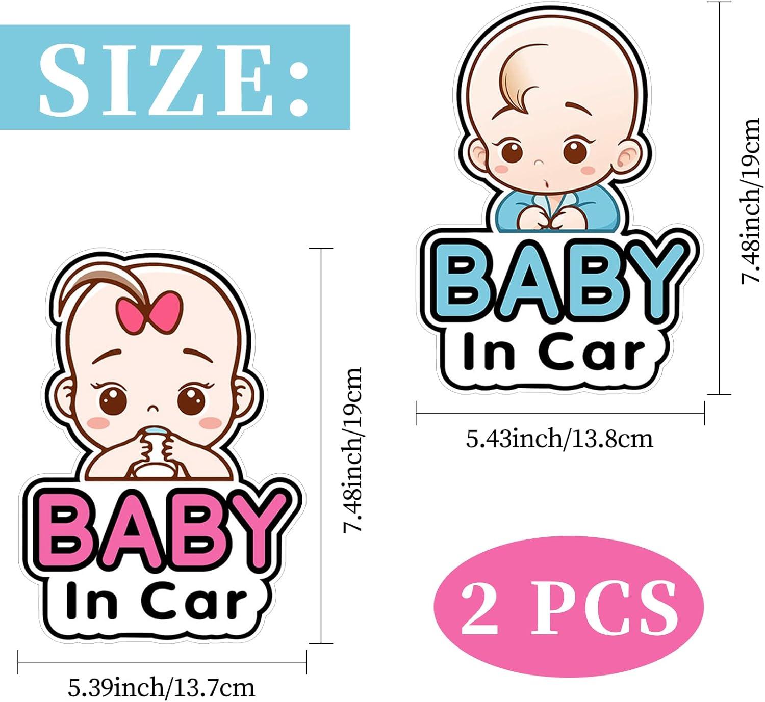 Aibaobao Baby in Car Stickers - 2 Pack Waterproof Child Safety Car ...
