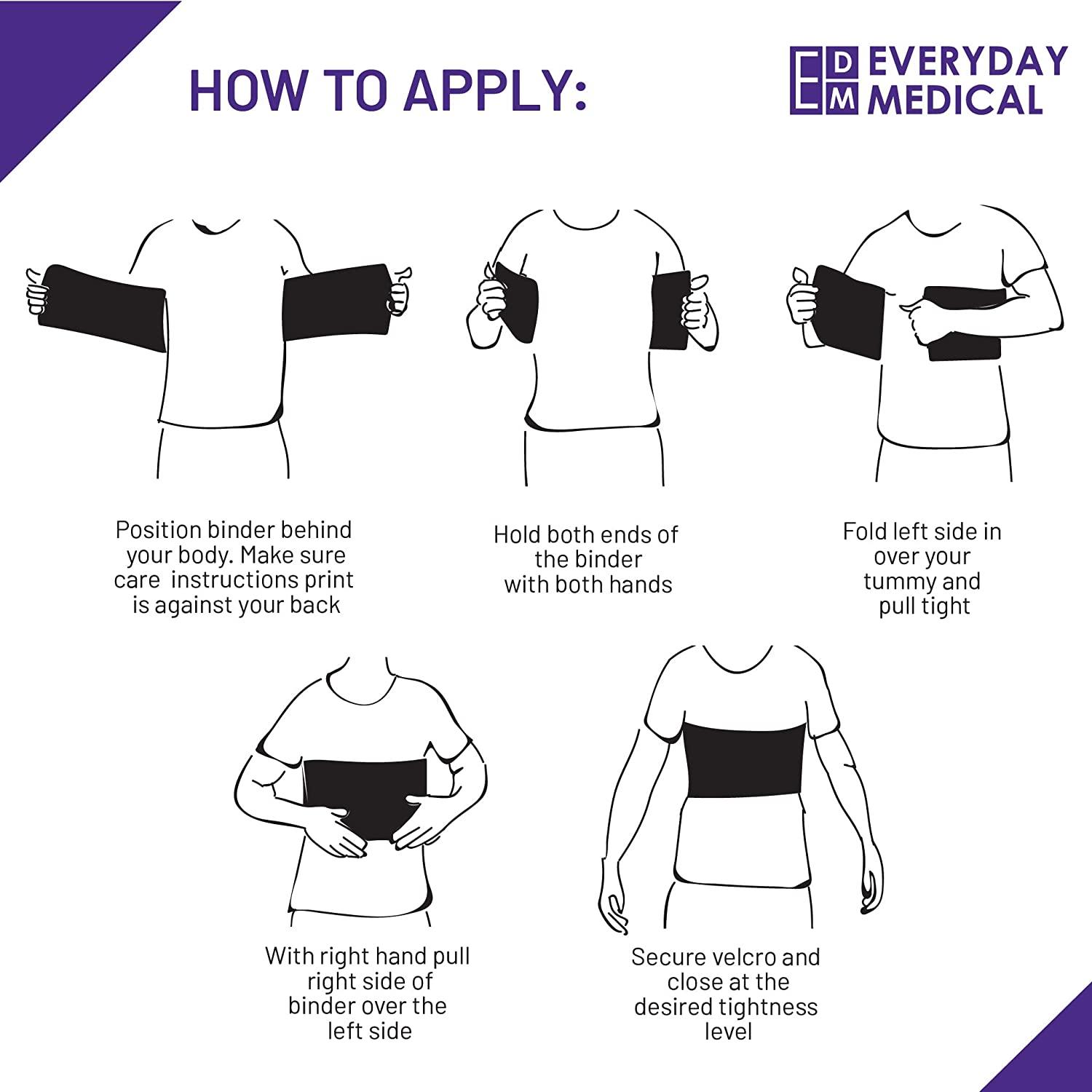 Everyday Medical Bamboo Charcoal Rib Support Brace - Accelerate Healing ...