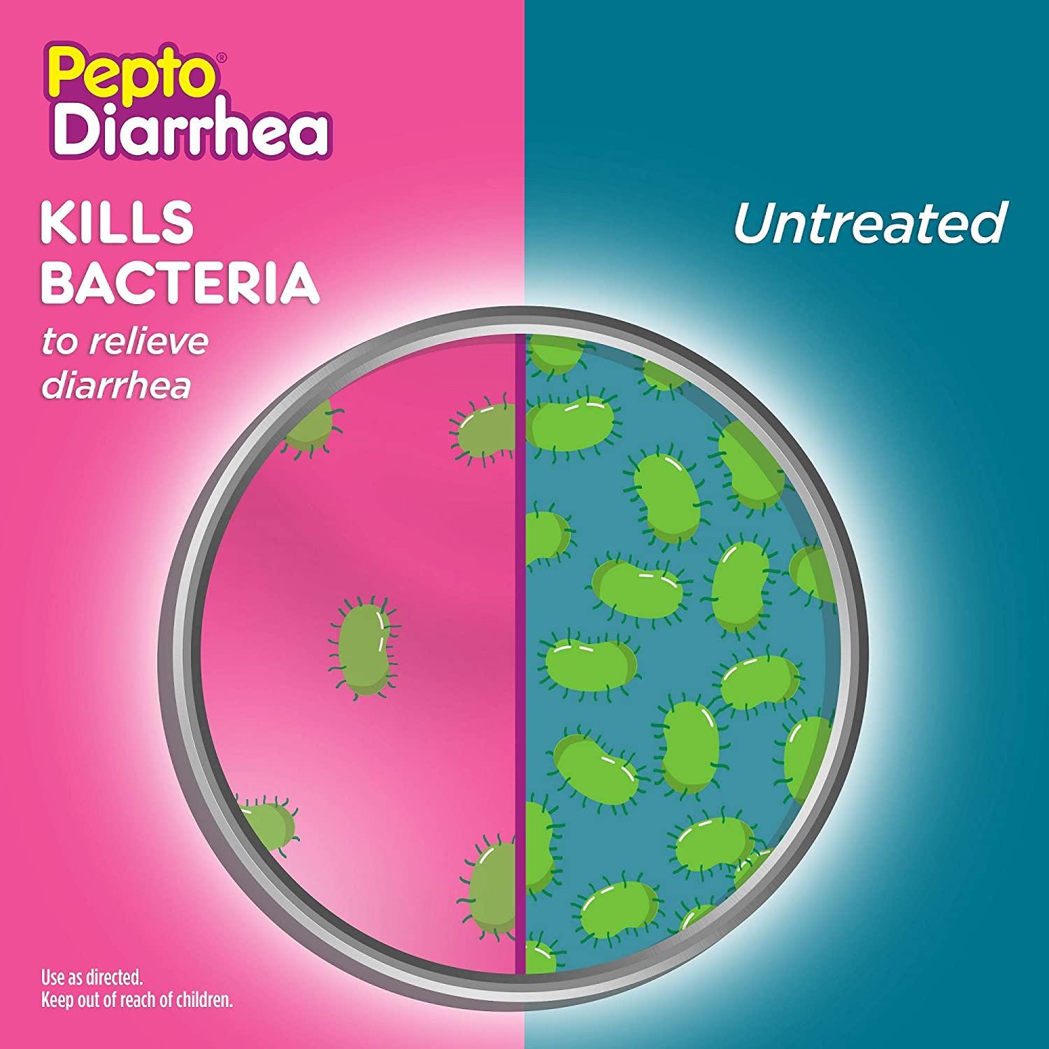 Pepto Diarrhea Liquicaps - Bismuth Subsalicylate Anti-Diarrhea Relief ...
