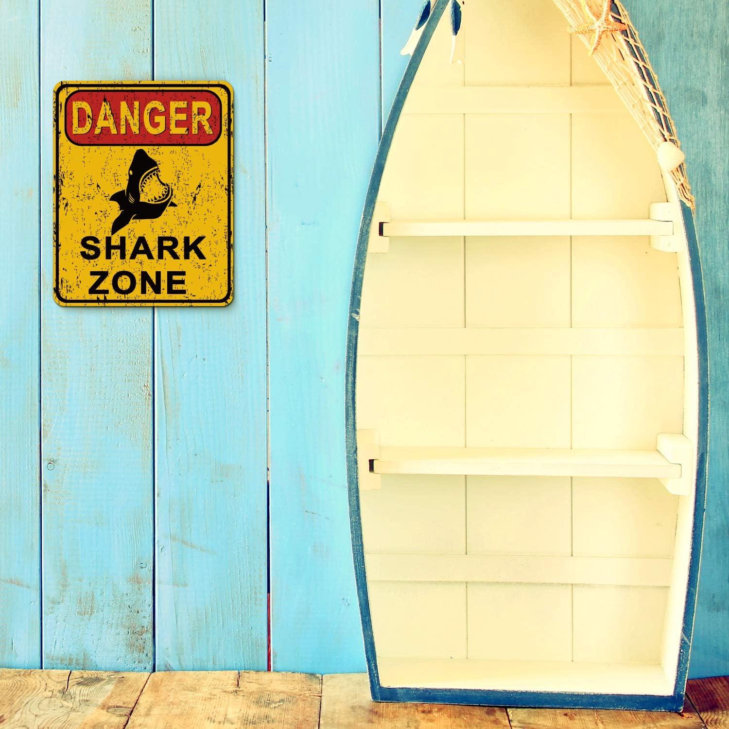 Shark Zone Party Decorations - Fun Shark Party Wall Signs for Boys and ...