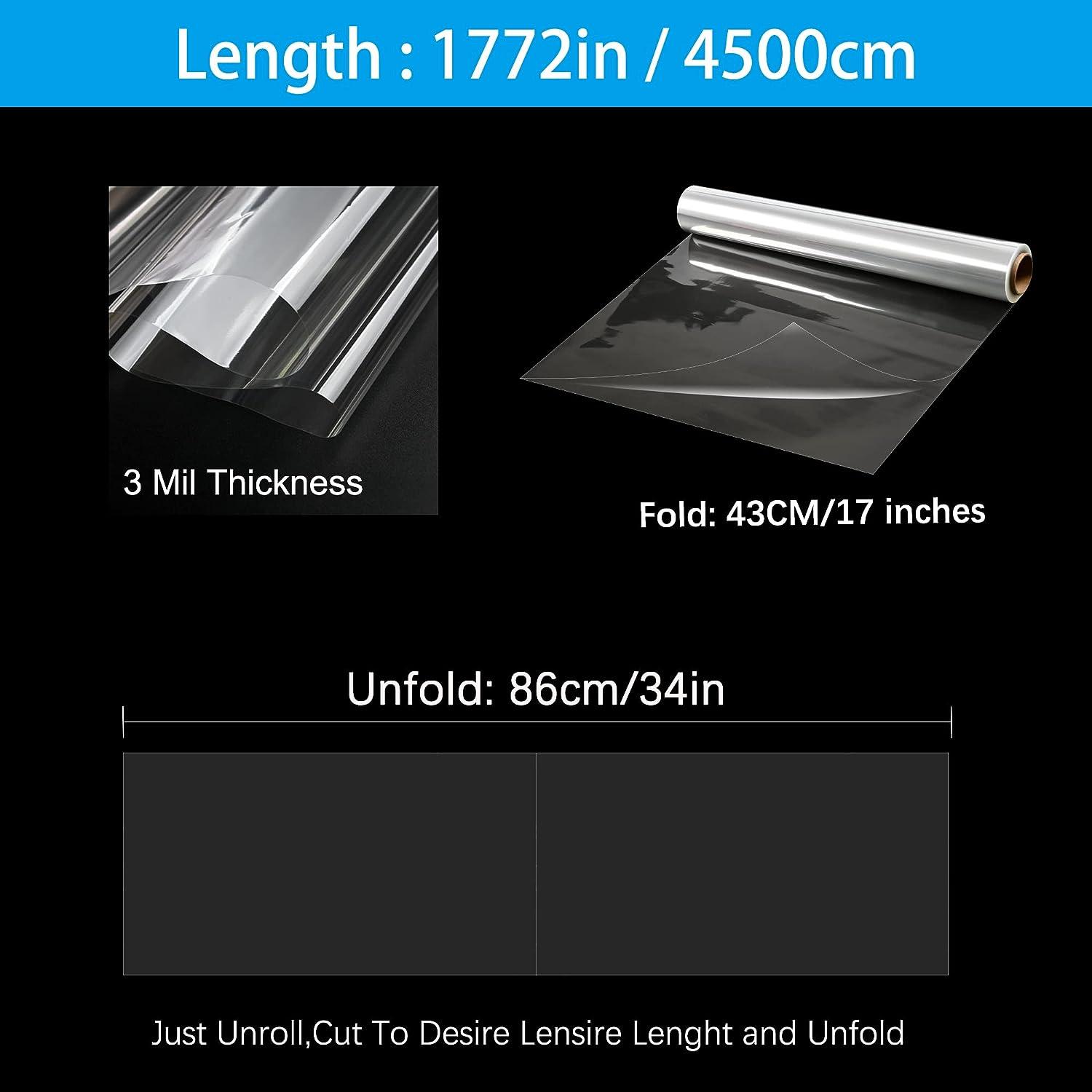 Clear Cellophane Wrap Roll - 86CM x 45M | 3 Mil Thick Transparent Film for Baskets, Flowers, and ...