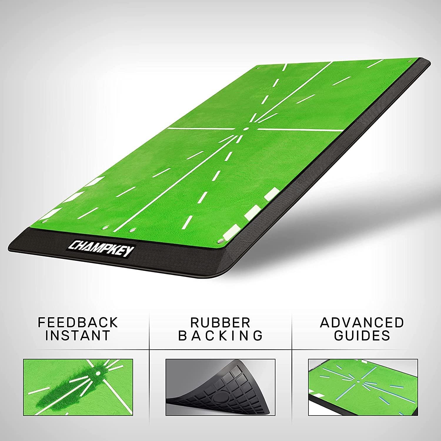 CHAMPKEY Premium Golf Impact Mat 1.0 Edition - Improve Swing Path and ...