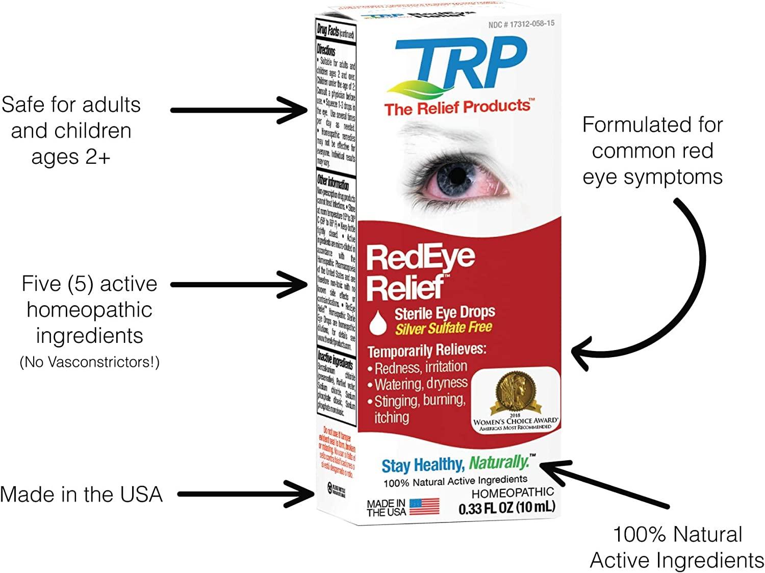 Red Eye Relief Sterile Eye Drops - Soothe Redness & Dryness, 33 Fl. Oz ...