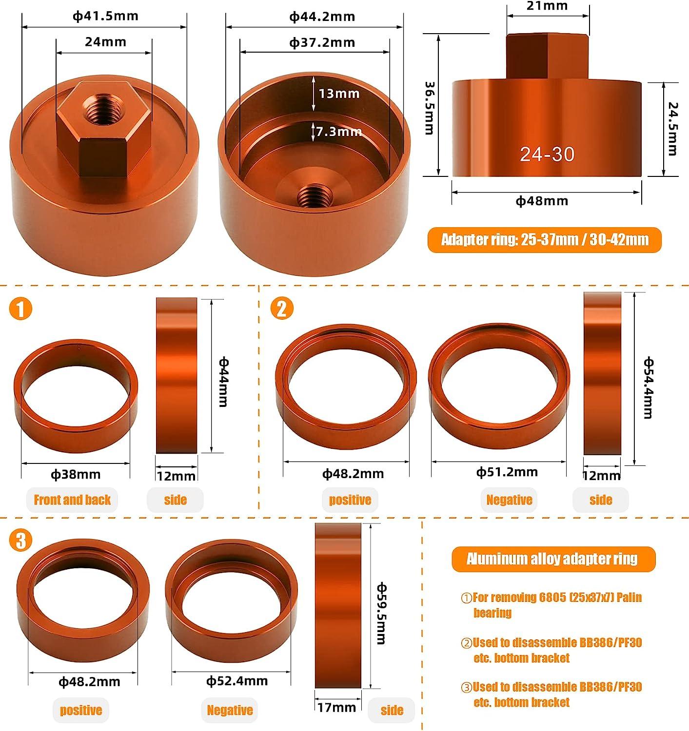 OugeWood Bicycle Bottom Bracket Tool Kit - Bearing Press & Removal Tool ...